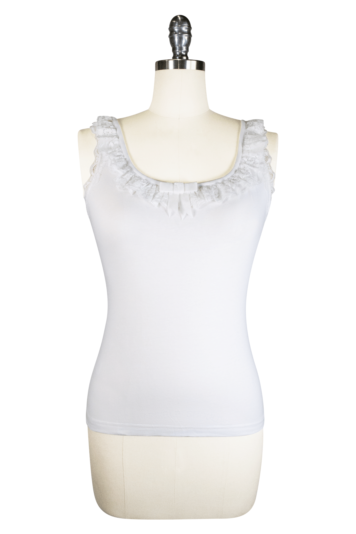 D'Amour Madam Ruffle Singlet (Off White) | Kitten D'Amour