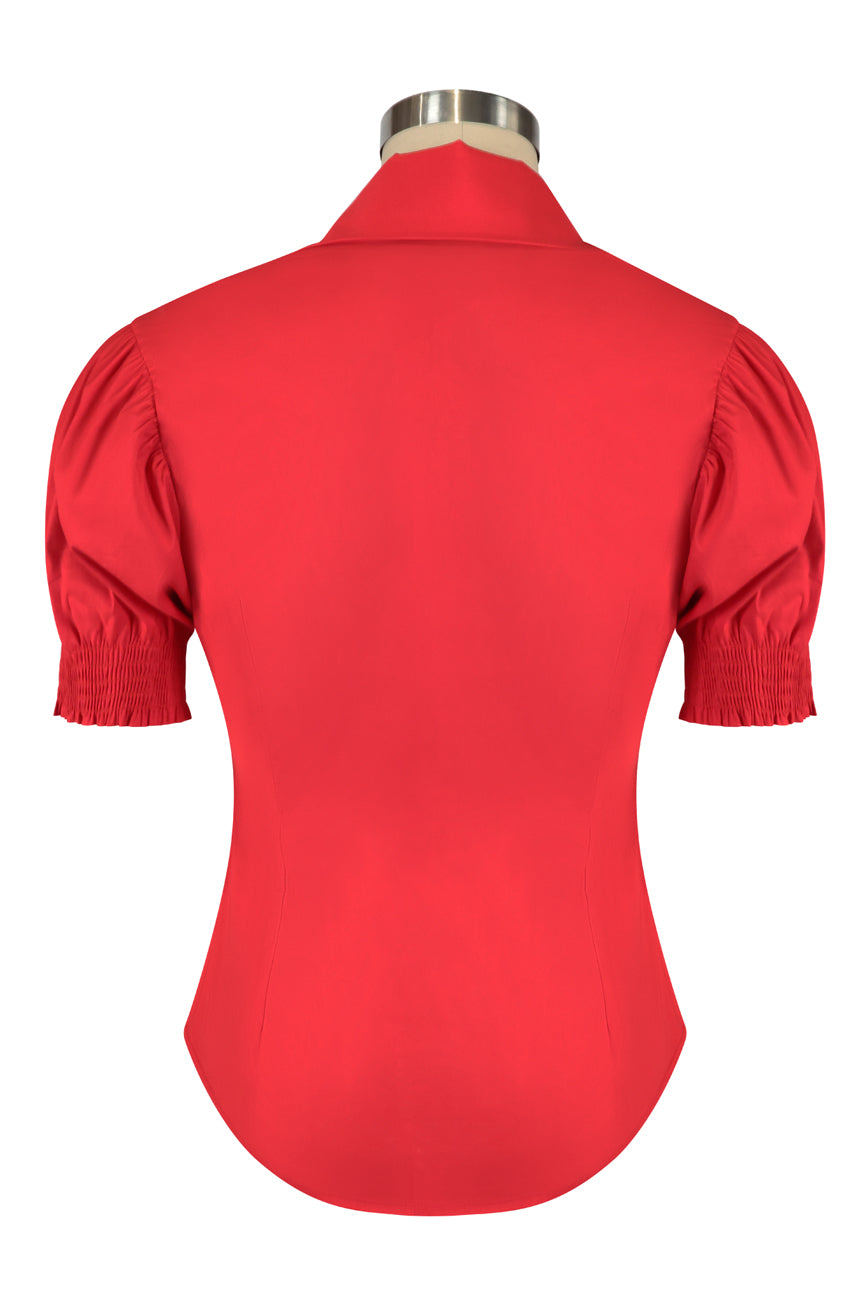 Miss Manhattan Frill Blouse (Red) – Kitten D'Amour